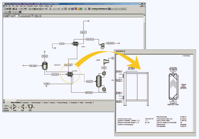 Aspen Plate Exchanger